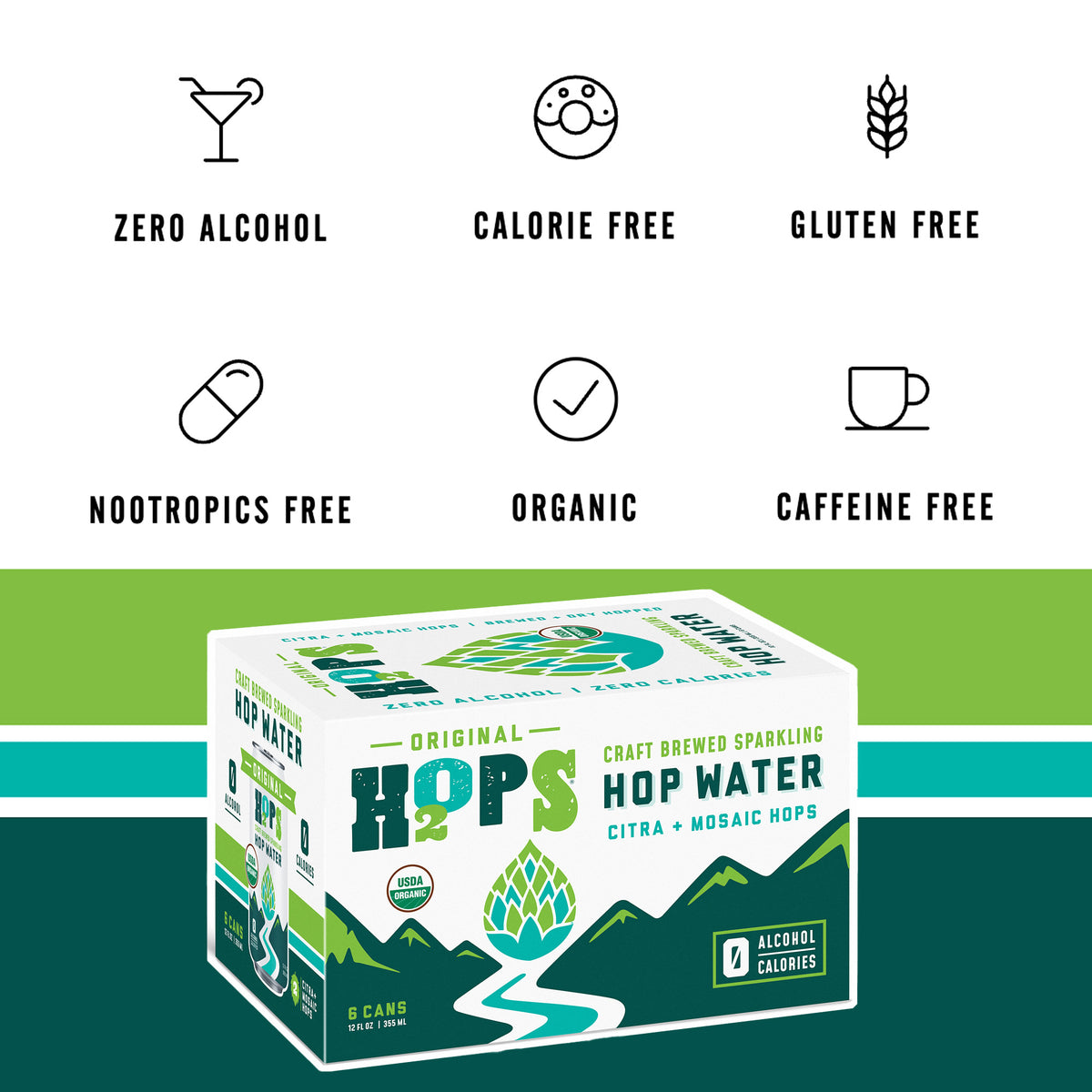 Mixed Pack Hop Water – H2OPS Sparkling Hop Water